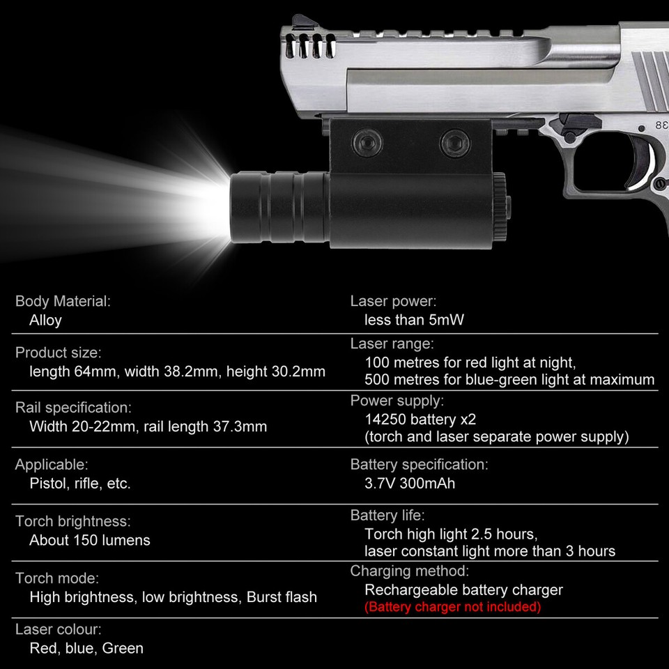 NEW Rechargeable Green Blue Laser Sight For 17 19 20 Taurus G2C G3 G3C ...
