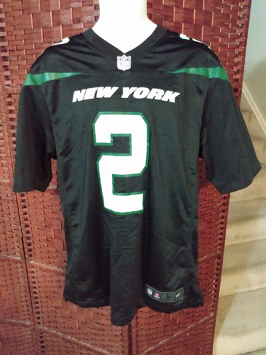 Nike Zach Wilson New York Jets Jersey Black Large NFL Football | eBay