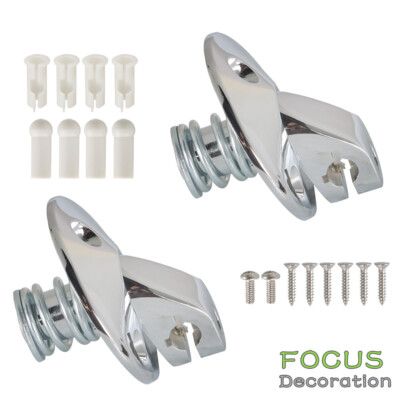 Sunvisor Support Brackets Kit Chrome W/Screws Bushing Tips Coupe Sun ...