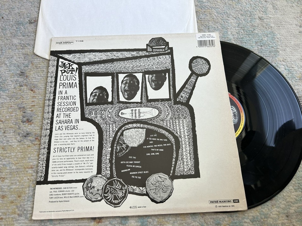 Strictly Prima Louis Prima Vinyl LP Capitol Records Rainbow Label! EX ...