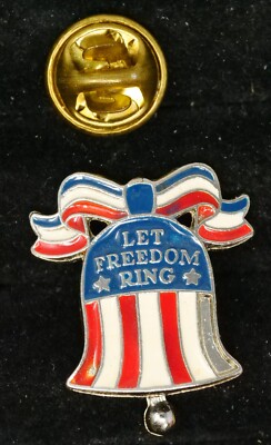 USA Let Freedom Ring Bell Patriotic Enameled Pin | eBay