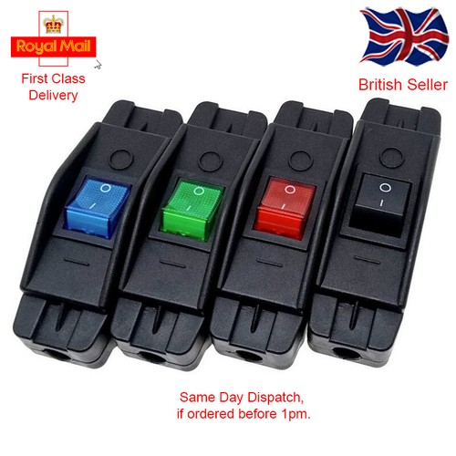 16A 30A Heavy Duty Large Current Inline Rocker Switch Max AC100~250VLED ...