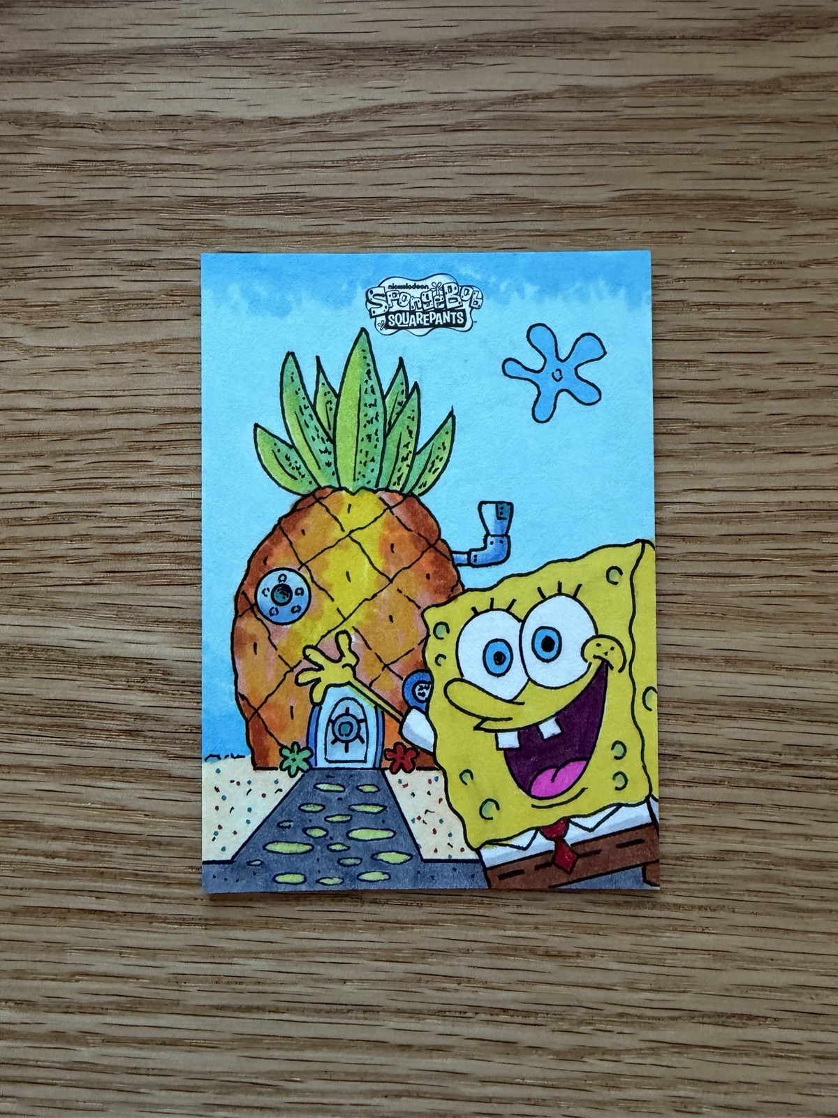 2025 Topps Chrome SpongeBob Sketch Card Autograph 1/1 - Spongebob And ...