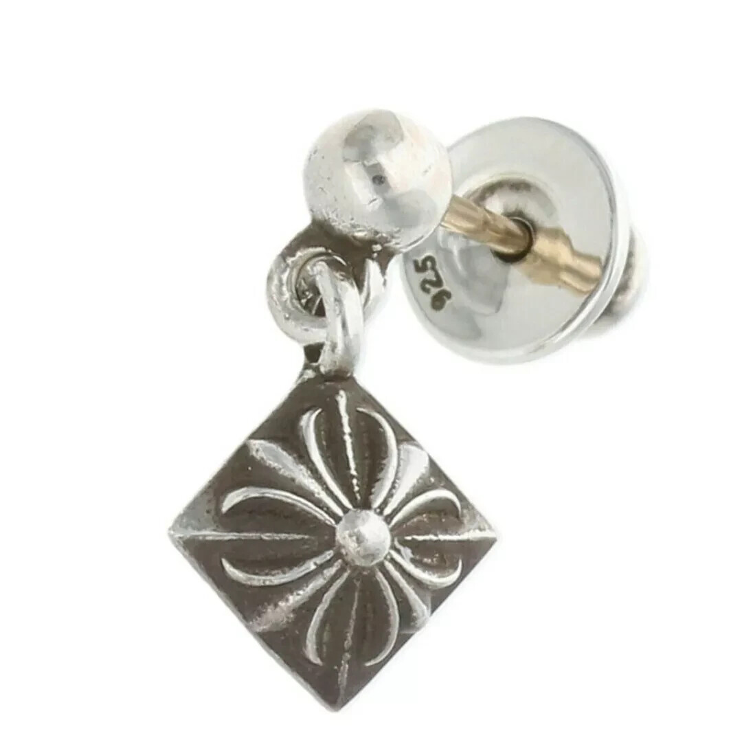 Chrome Hearts PYRMD PLUS Pyramid Drop Silver Earring … - Gem