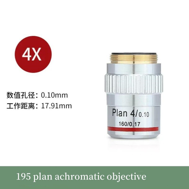 4X 10X 20X 40X 100X Plan Achromatic Objective Lens for Biological ...