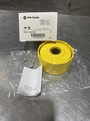 ALLEN BRADLEY 800F-A6PR5 SERIES A YELLOW EMO SWITCH GUARD Nos Surplus ...
