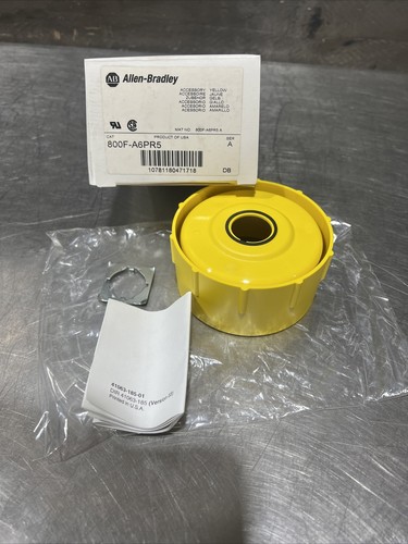 ALLEN BRADLEY 800F-A6PR5 SERIES A YELLOW EMO SWITCH GUARD Nos Surplus ...