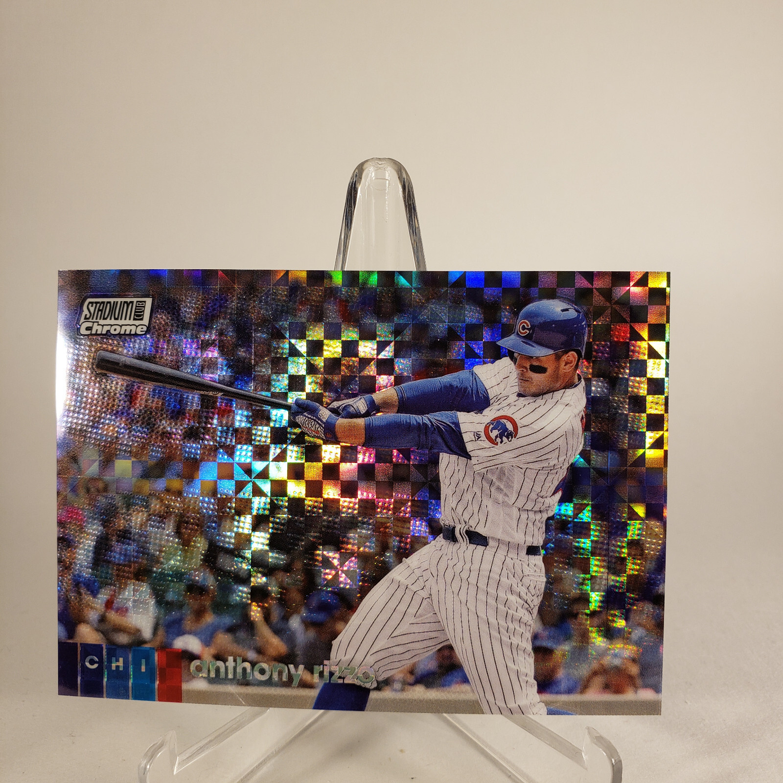 2020 Stadium Club Chrome #14 Anthony Rizzo X-Factor Checkers Chicago ...