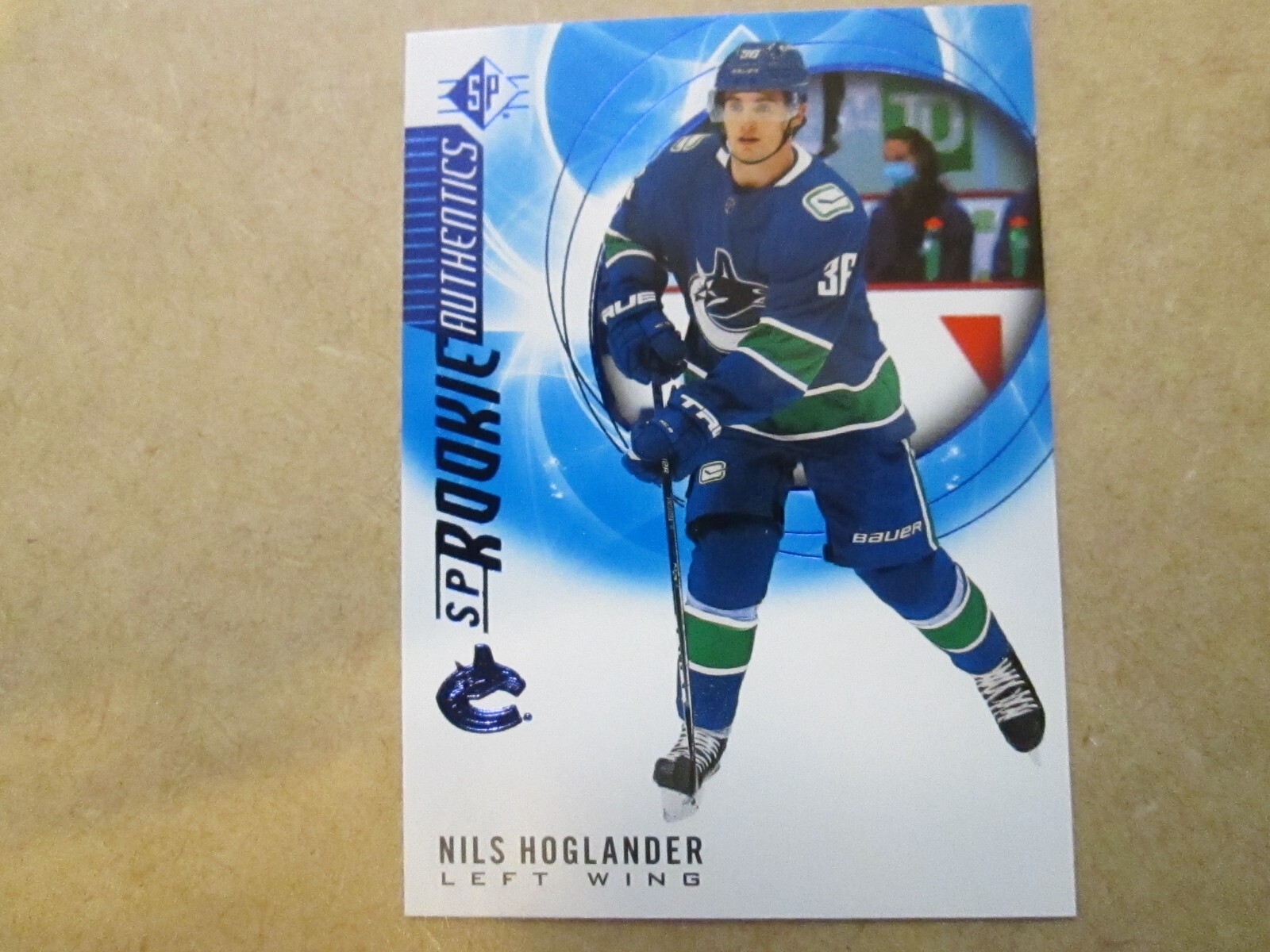 20-21 Upper Deck Hockey SP Rookie Authentics Card #139 Nils Hoglander ...