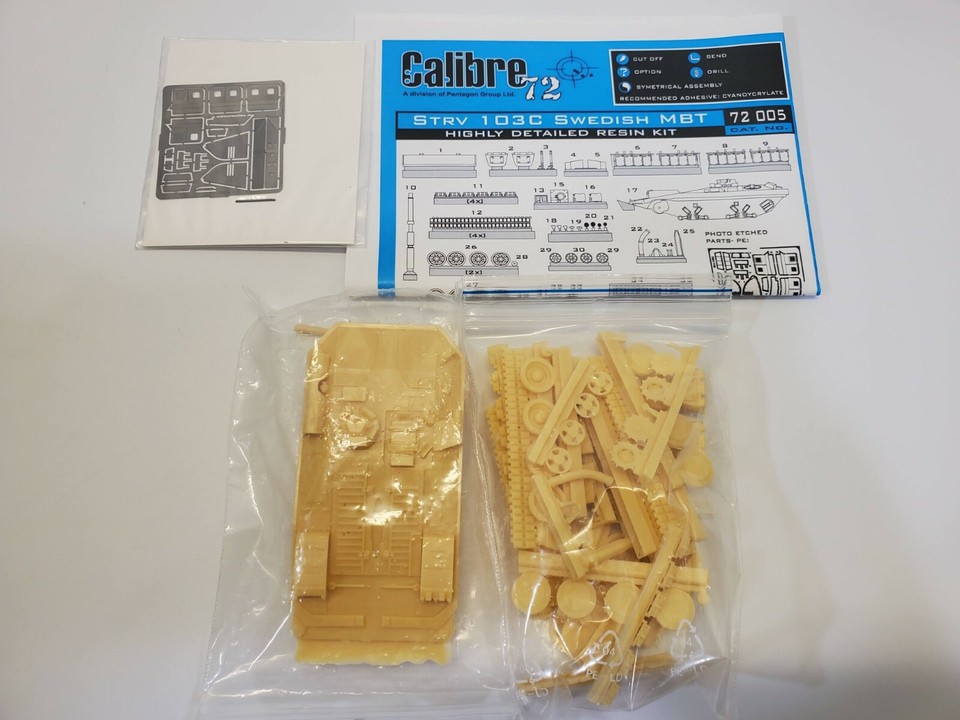 SDG Calibre 72 STRV 103C Swedish MBT 72005 Resin 1:72 Scale Model Kit ...