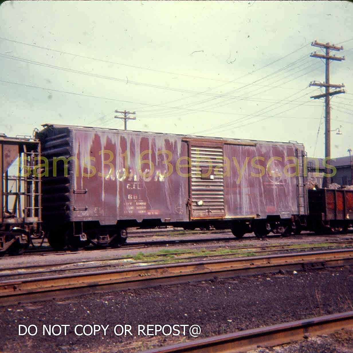ORIGINAL SLIDE MONON RAILROAD 40FT BOXCAR CIL 681 1968 | eBay