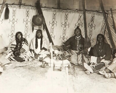 Northern Blackfeet Ceremonial Altar Native American Indian Vintage 8x10 ...