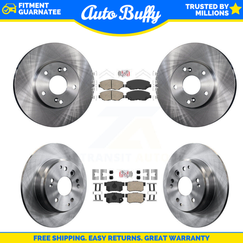 Front Rear Integrally Molded Pad And Brake Rotor Kit For 2003-2011 ...