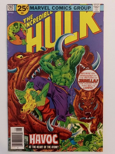 Incredible Hulk # 202 Marvel Comics 1976 Jarella Appearance Heart of ...