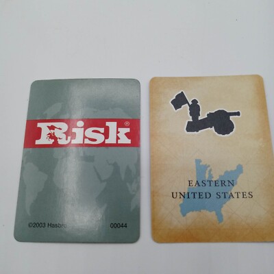 Risk 2003 EASTERN UNITED STATE CARD Replacement Game Piece HASBRO | eBay