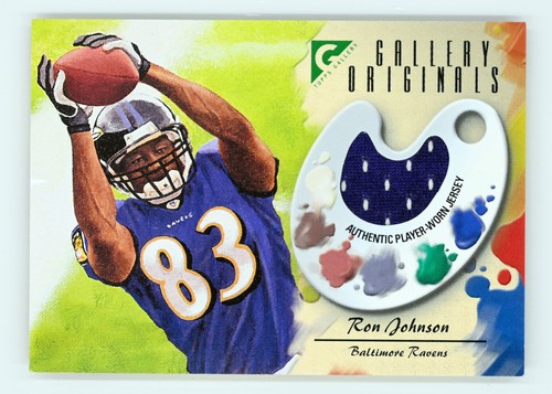2002 Topps Gallery #GO-RJ Ron Johnson Originals Relics Baltimore Ravens ...