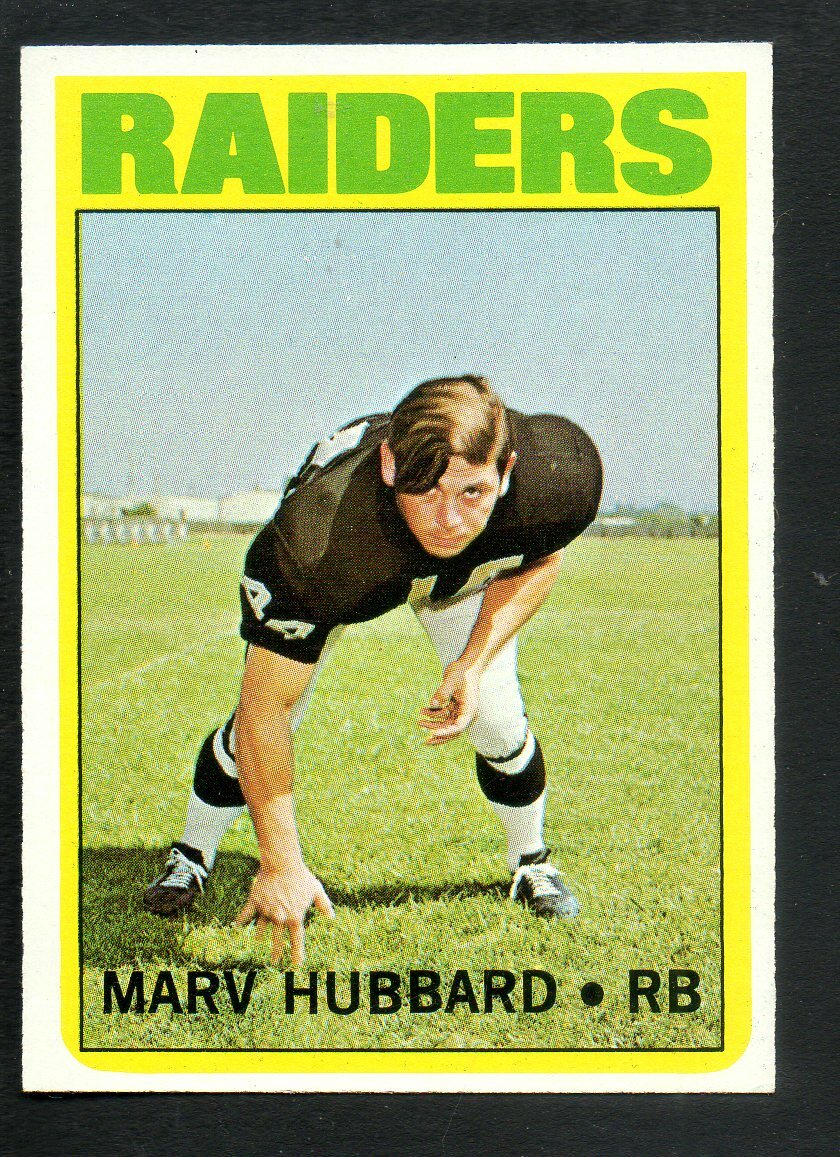 1972 Topps Football Card #54 Marv Hubbard-Oakland Raiders Near Mint ...