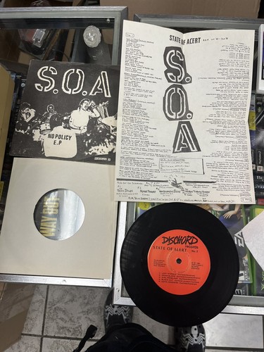 S.O.A-No Policy EP ORIGINAL 3rd Press 7” Vinyl Henry Rollins Black Flag ...