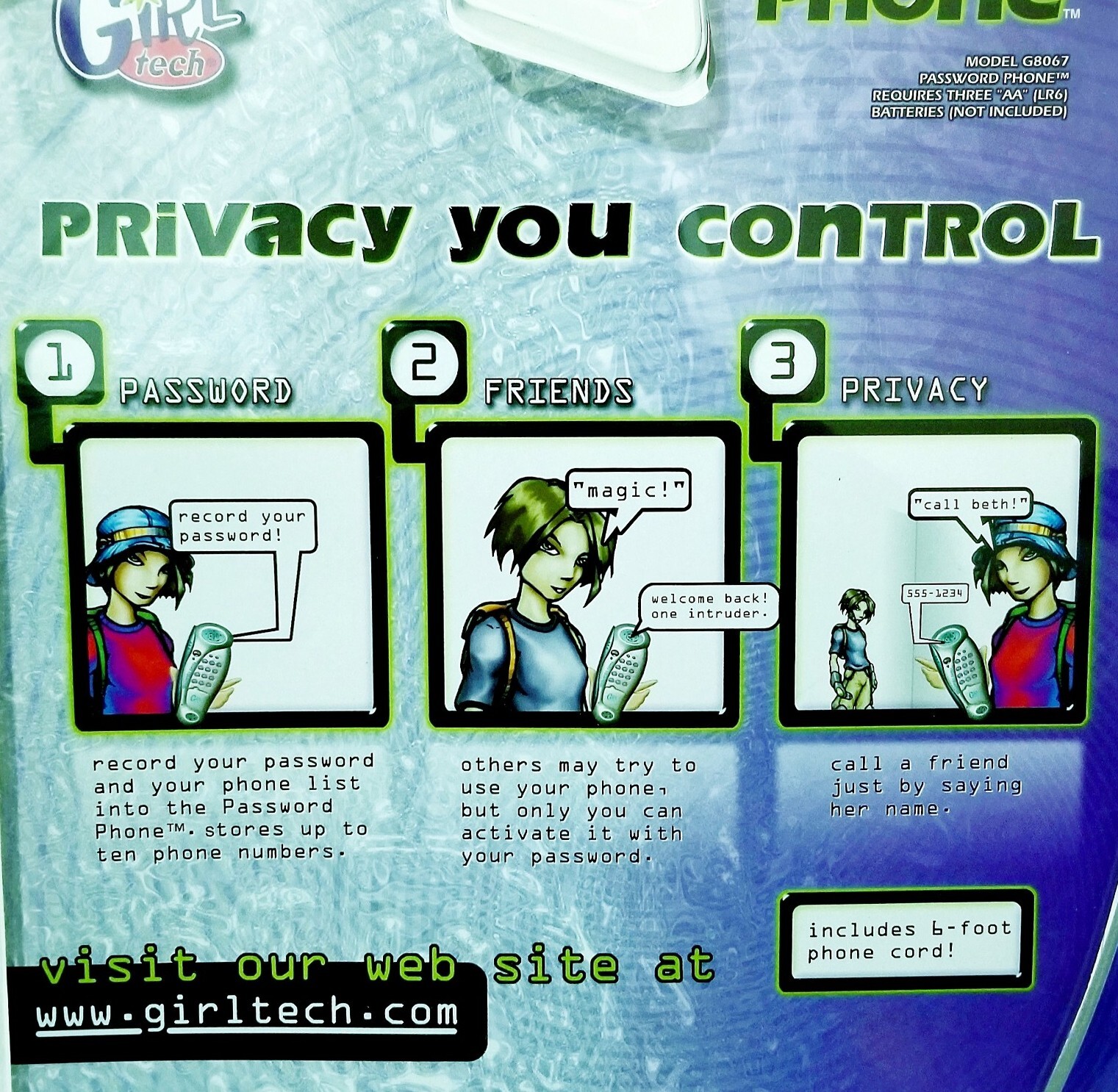 Vintage 2000 Girl Tech Password Phone by Radica New Sealed | eBay