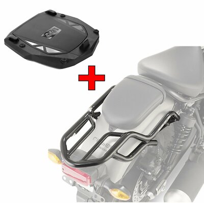 GIVI SR1160 + E251 Luggage Rack And Monokey Plate Honda CMX 500 Rebel ...