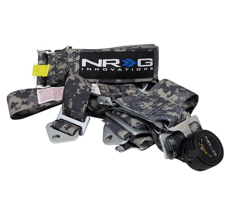NRG 5 Point Racing Harnesses Cam Lock SFI Approved SBH-RS5PC DCAMO-GY ...