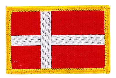 DENMARK DANISH FLAG PATCHES COUNTRY PATCH BADGE IRON ON NEW EMBROIDERED ...