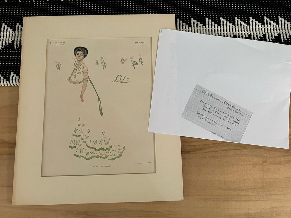 Set Of 9 Vintage Coles Phillips Life Magazine Covers Matted 1900s ...