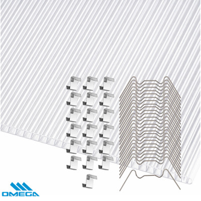 4mm Polycarbonate Sheets & Glazing Clips (1220mm x 610mm) Greenhouse ...