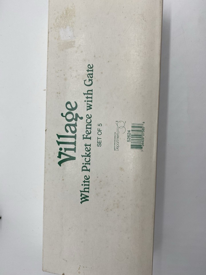 Dept 56 Walkway Lights Picket Fence W/Gate Lamp Post Fence Park Benches ...