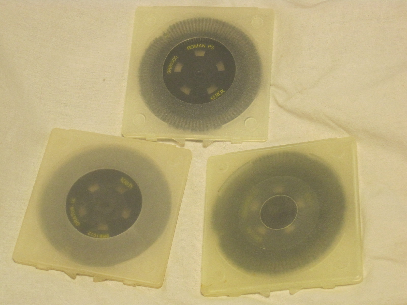 3 XEROX Daisy print wheel lot Roman PS Orator Courier wheels vintage ...