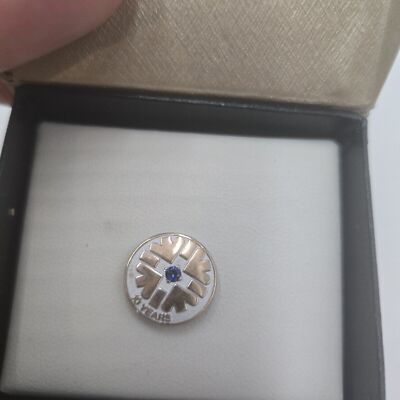 Vintage cTo 1/10 10K Gold Sapphire Long Beach Memorial TIE TACK LAPEL ...