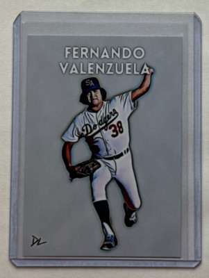 Fernando Valenzuela Limited Artist Signed San Antonio Dodgers Trading ...