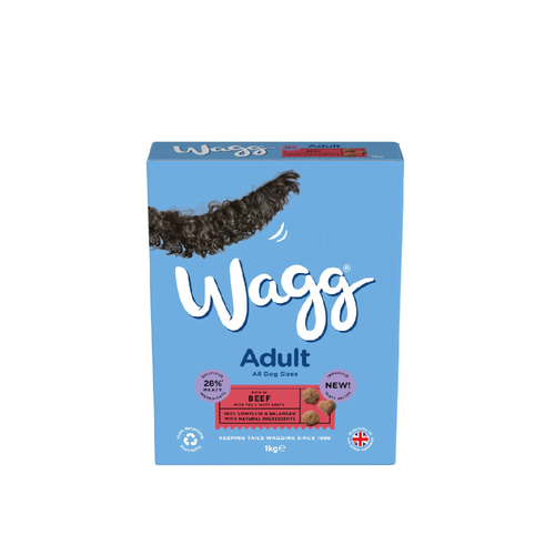 WAGG COMPLETE ADULT BEEF : 1kg 2kg 4kg 12kg Dry Dog Food bp Biscuits ...