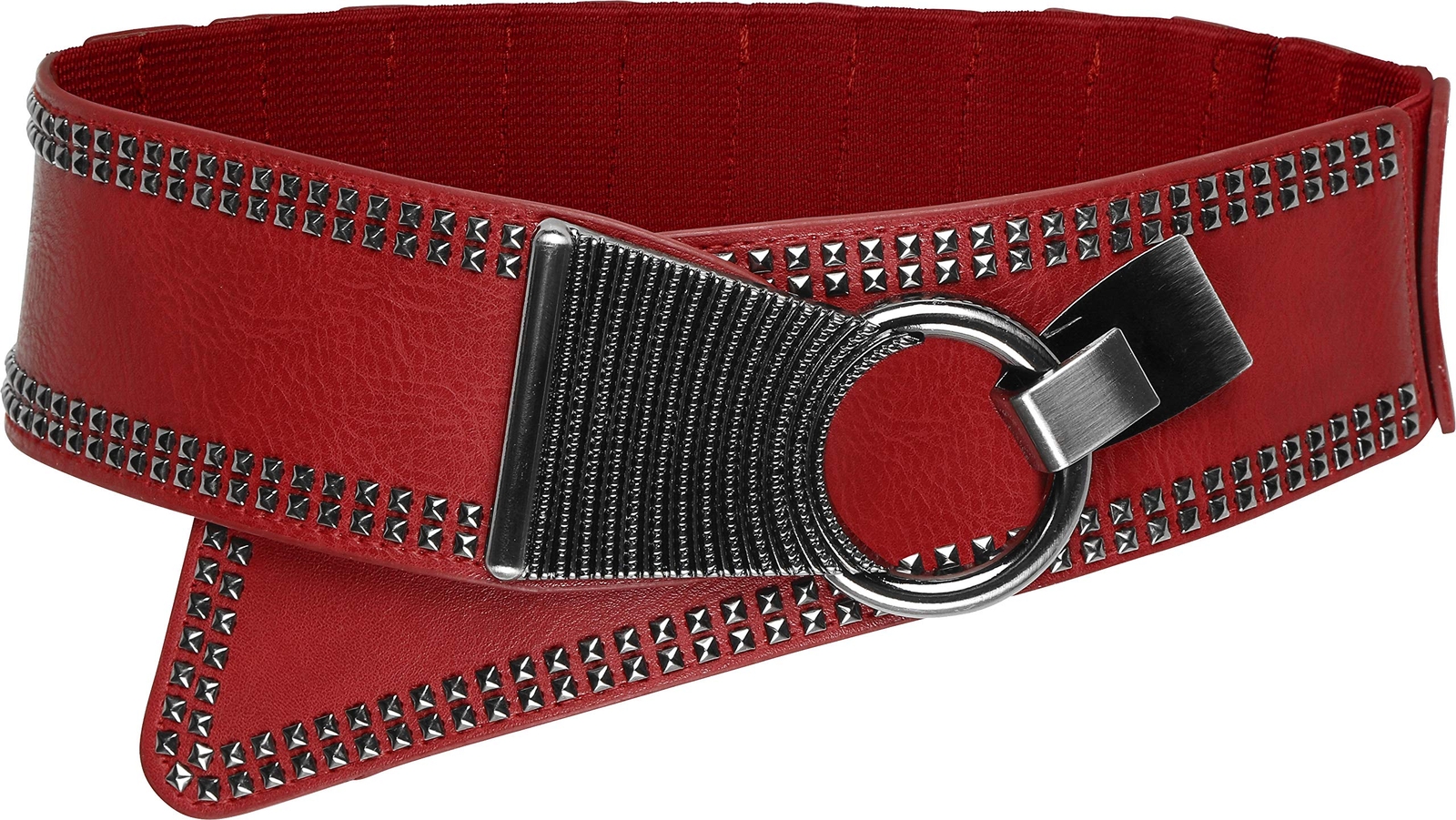 BlackButterfly Wide Elastic Stretch Retro Metal Interlock Buckle Belt ...