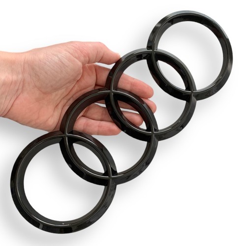 Rear Emblem for AUDI A1 A3 A4 A5 A6 A7 Black Rings Gloss Trunk Lid ...