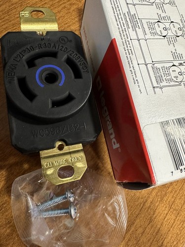 P&S Locking Receptacle L21-30R L21-30 Twist Lock Outlet 30A 120/208V ...