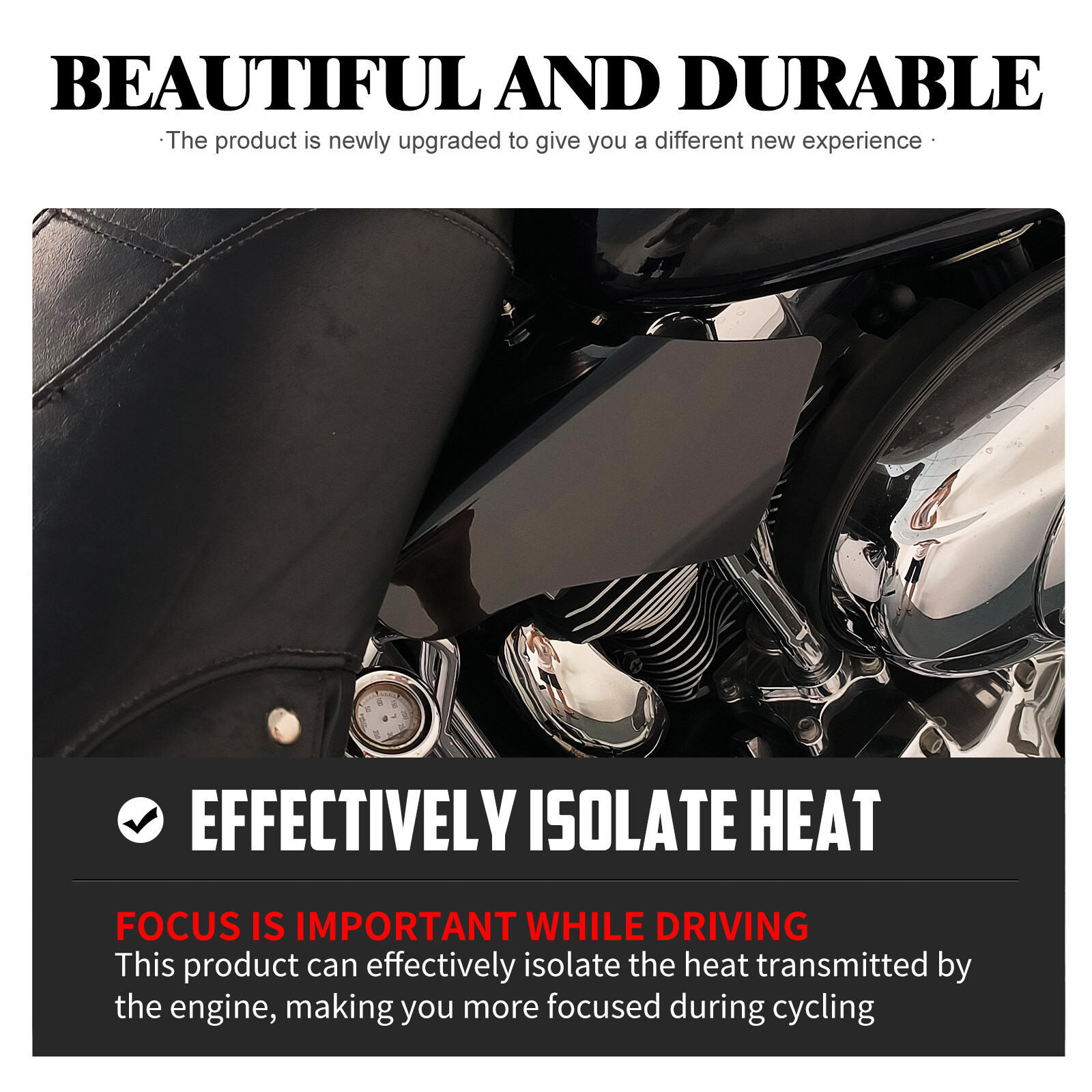 Reflective Saddle Shields Heat Air Deflector Fit For Harley Softail ...