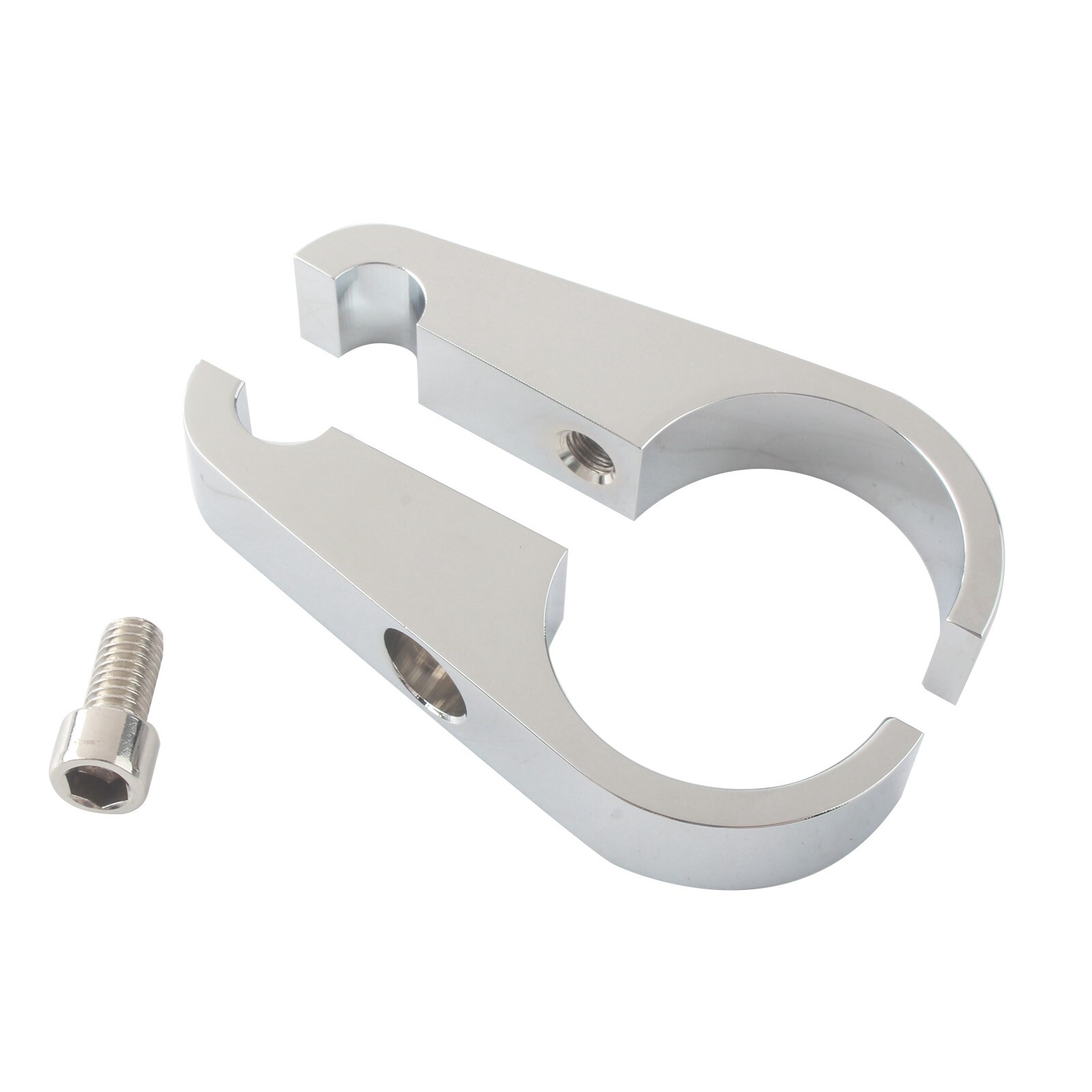 Motorcycle 1 1/4" Frame Handlebar Cable Clamp Clutch Brake Chrome For ...