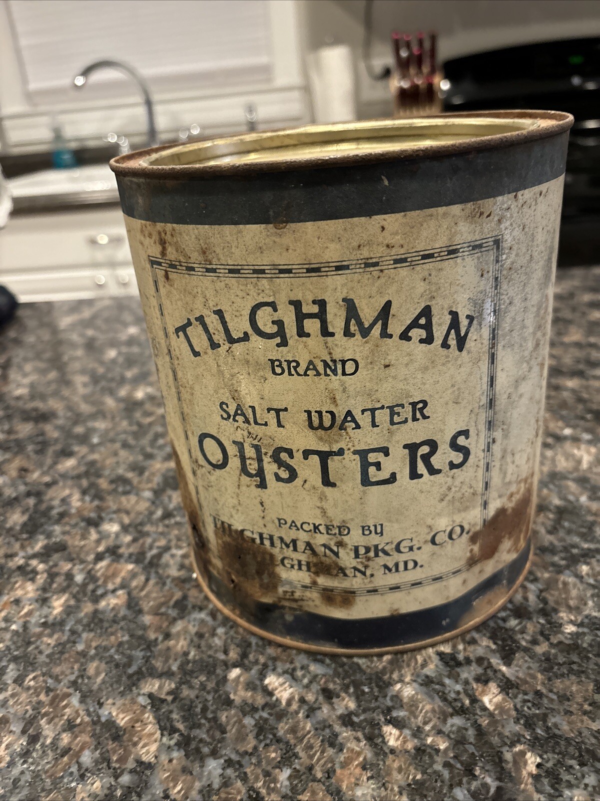 Tilghman Brand Oyster Can 1 Gallon Salt Water Oysters Can Tilghman ...