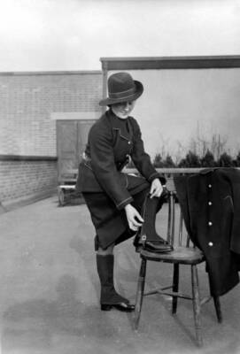 A female telegraph messenger G P O uniform complete with 1941 Old Photo ...