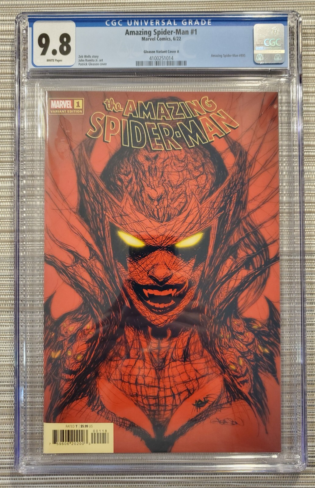 Amazing Spider-Man #1 CGC 9.8 Gleason Variant Cover A Edition Queen ...
