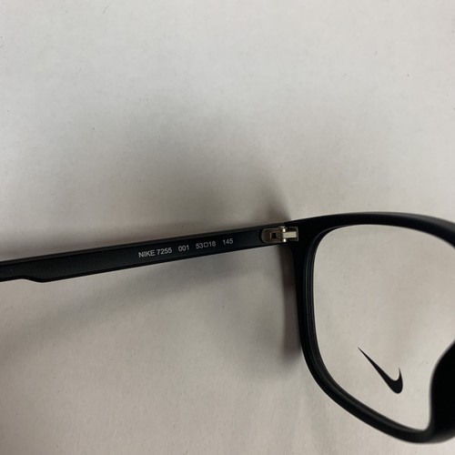 New NIKE 7255 001 Matte Black Eyeglasses Demo Lens 53-18-145 | eBay