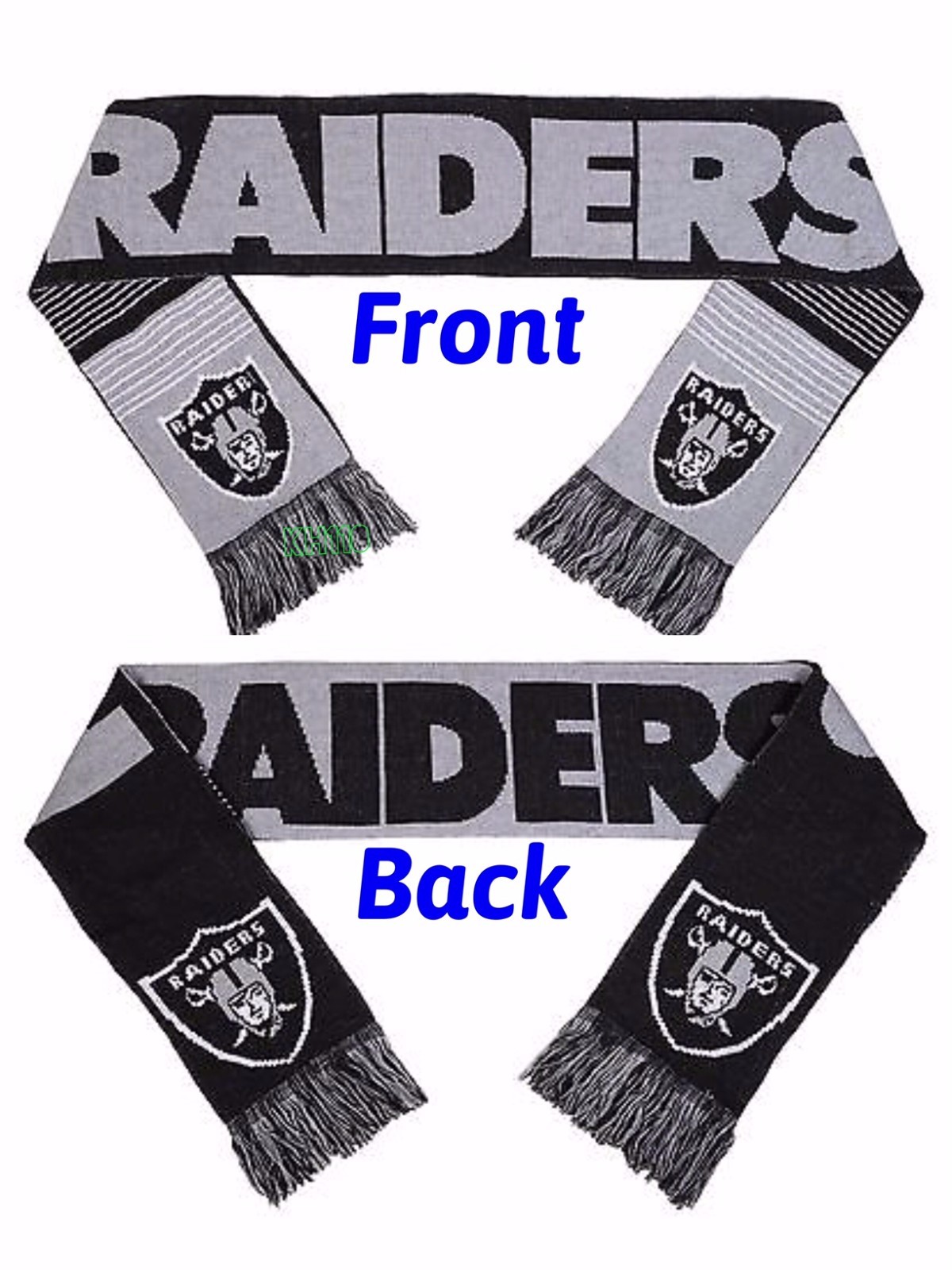 NFL Las Vegas Raiders Reversible Knit Scarf | eBay