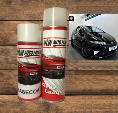 FOR HONDA NIGHTHAWK BLACK B92P 2K SOLVENT BASECOAT MIXED AEROSOL SPRAY ...