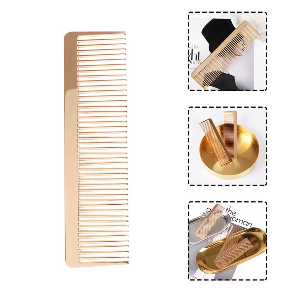 Metal Comb Portable Hairdressing Comb Tool Metal Comb Simple Style Comb ...