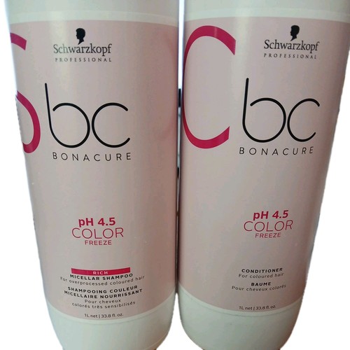 Schwarzkopf BC Bonacure Color Freeze Shampoo & Conditioner, 33.8oz ...