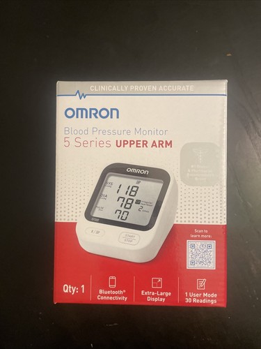 Omron 5 Series Upper Arm Blood Pressure Monitor BP7255 Wireless ...