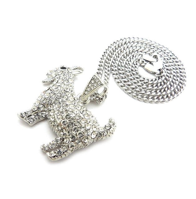 GOAT PENDANT & 24" 3mm CUBAN CHAIN. | eBay