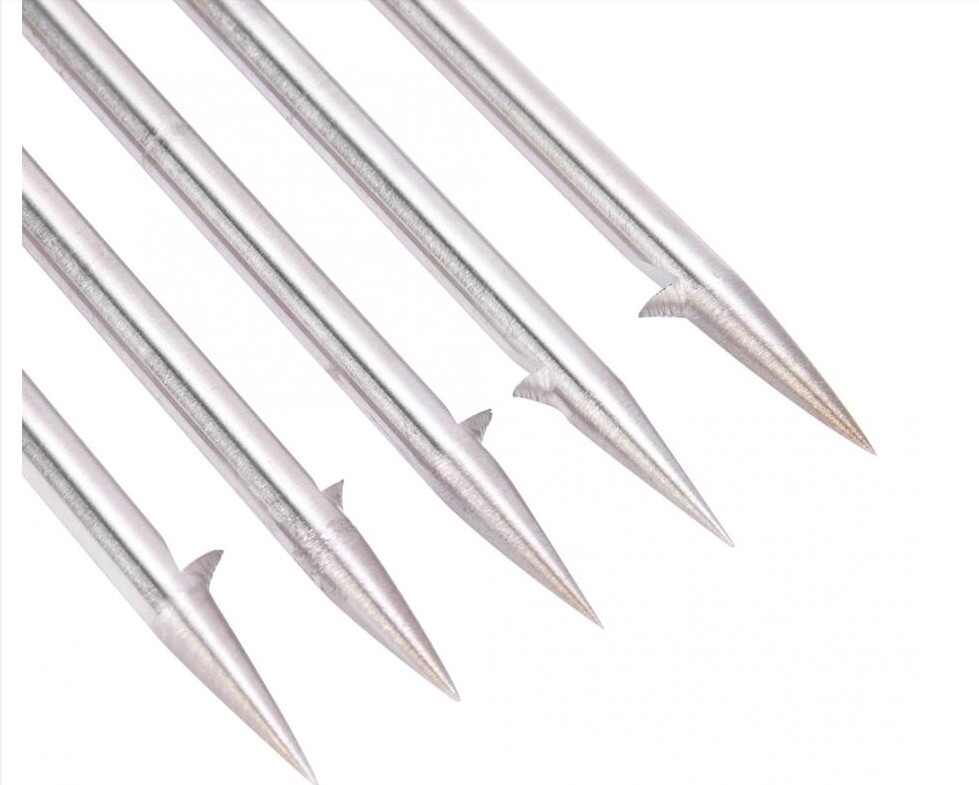 Stainless Steel Hand Spear 5 Prong Barb Screw Gun Fishing Spearfishing ...