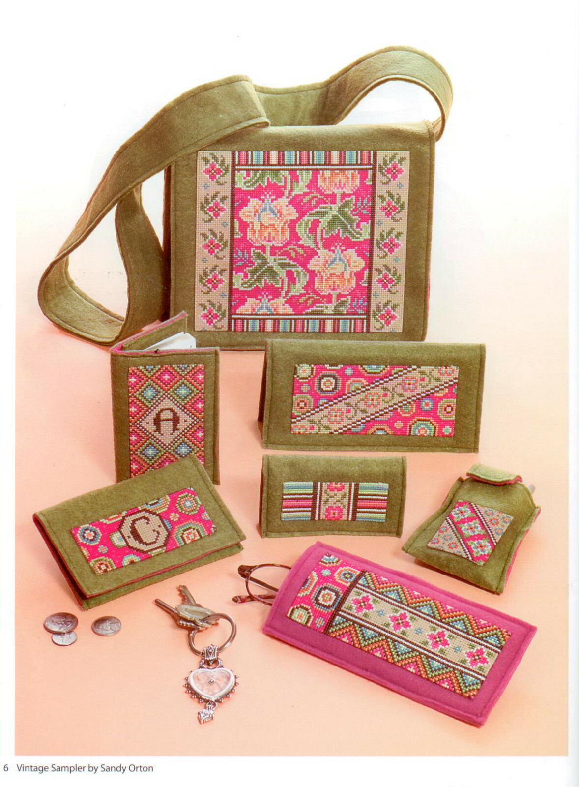 Cross Stitch & Felt Purse Ensembles Pattern - Linda Gillum & Sandy ...